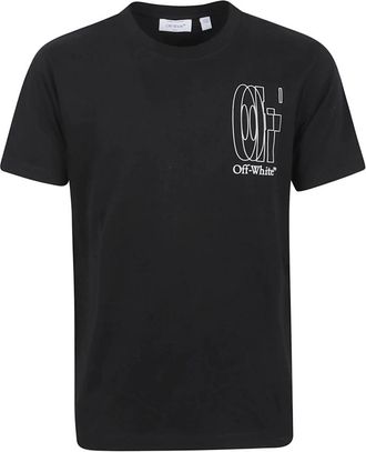 Off-white Homme, Tops, Noir, Taille: M T-shirt Slim Outline Double Arrow