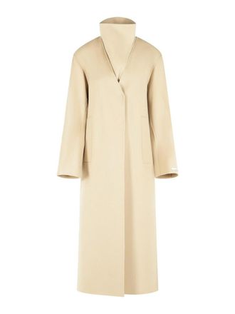 Sportmax Langer Mantel - Wei&szlig;