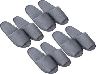 Soimiss 4paires Lot De Pantoufles Jetables Homme Pliables Gris Légères Et Respirantes Pour Hôtel Voyage Spa Protection Antidérapante Et Confortables