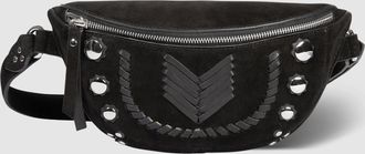 Jerome Dreyfuss Sac Lino Banane Cuir Su&eacute;d&eacute; Noir, Capsule Gaucho