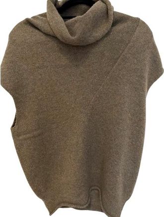 Chlo&eacute; Brown Cashmere Sleeveless Rollneck Size XS