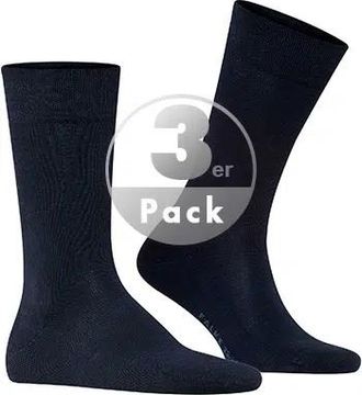 Falke Herren Socken blau Baumwolle unifarben
