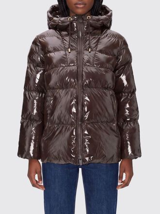 Pinko Doudoune courte en nylon matelass&eacute; imperm&eacute;able &agrave; capuche et poignets &eacute;lastiques