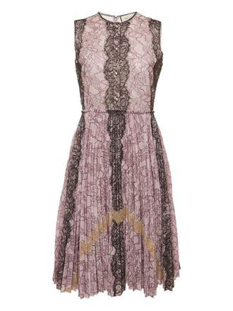 Gucci Kleid mit Spitzensaum - Violett