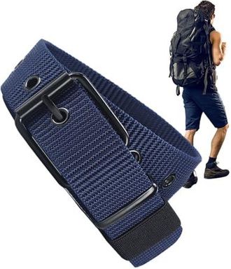 Generic Ceinture en nylon pour ext&eacute;rieur - Ceinture en nylon pour homme et femme - Ceinture avec sangle pour la taille, sangles en nylon, avec plusieurs trous