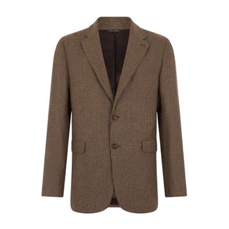 Brooks Brothers Pied de Poule Woll-Sakko - - Jackets - Herren - Braun - S