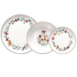 Tognana Carol, service de vaisselle 12 pi&egrave;ces, porcelaine, multicolore