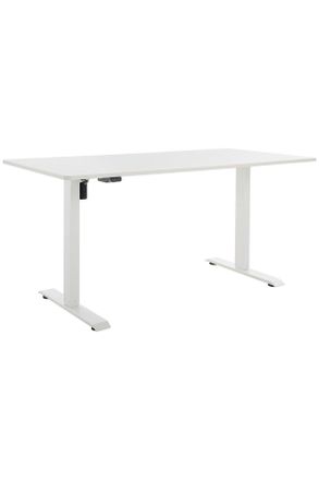 Livetastic Schreibtisch, Wei&szlig;, Metall, Holzwerkstoff, rechteckig, eckig, 80x73-123x160 cm, h&ouml;henverstellbar, Arbeitszimmer, Schreibtische, B&uuml;rotische