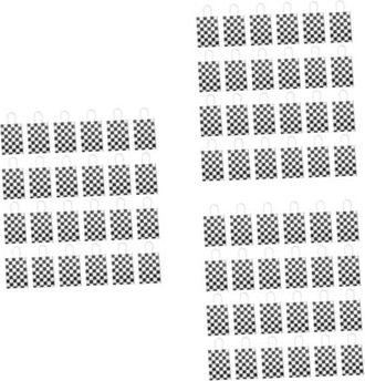 Pretyzoom 72 Pièces Lot de à Carreaux Noir et Blanc avec Poignées Sacs Friandises Robustes pour Fête Anniversaire et Événements à Thème Course Automobile Sacs R