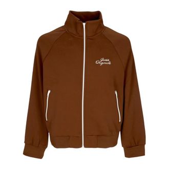Guess Tricot Trainingsjacke Braun Sand - - Sweatshirts & Hoodies - Herren - Braun - XL
