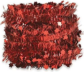 Riffelmacher & Weinberger Riffelmacher 14554 - Sternen-Girlande, Länge 7 m, Rot, Dekoration, Weihnachten, Geschenkband, Advent, Gesteck, Kranz, Basteln