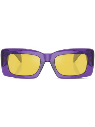 Versace lunettes de soleil &agrave; monture rectangulaire Greca - Violet