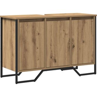 vidaXL Waschbeckenschrank Eiche 91x35x60 cm Holzwerkstoff vidaXL