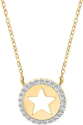 Edenly Halskette Stellar - Weißgold und Gelbgold 18 Karat mit Diamanten