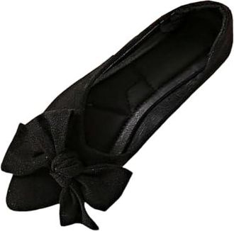 Generic Ballerines plates &agrave; carreaux pour femme - Mocassins tendance &agrave; enfiler &agrave; bout pointu - Chaussures d&eacute;contract&eacute;es confortables pour le travail, le burea