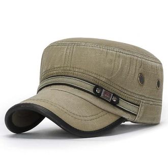 Generic Casquette unisexe en coton lav&eacute; - Chapeau de corps - Dessus plat - Pour hommes et femmes - Casquettes &agrave; visi&egrave;re pour hommes, vert, S