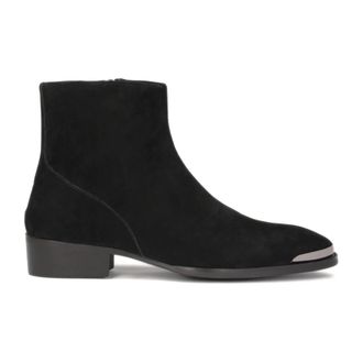 Kazar Herren-Wildlederstiefel mit Metalleinsatz vorne - - Shoes - Herren - Schwarzk - 42 EU