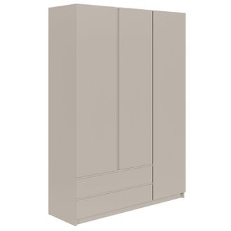 Selsey Schrank Kaschmir Moderner 3-T&uuml;ren Kleiderschrank Kinderzimmer 150 cm Breit Push-to-Open Inkl. Kleiderstange, 12 Regale, 2 Schubladen Kinderspielzimmer