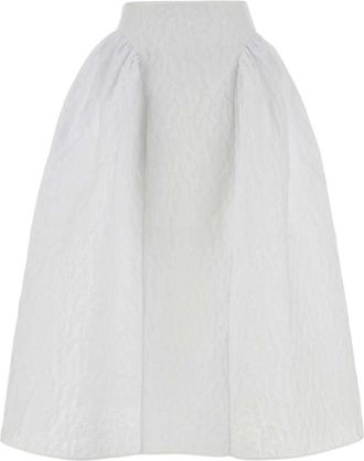 Cecilie Bahnsen Femme, Jupes, Blanc, Taille: 38 FR Midi Skirts