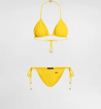 Dolce & Gabbana Triangel-bikini - Frau Bademode Yellow Jersey 4