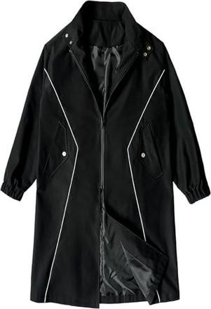 Generic Manteau Homme Hiver Long,Manteau Mi-Long Surdimensionn&eacute; Col Montant Style Cor&eacute;en D&eacute;contract&eacute; pour Automne Hommes - Tendances Jeunesse Trench-coat Poly