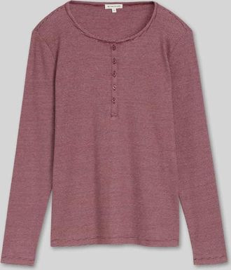 Tom Tailor Regular Fit Langarmshirt aus Baumwoll-Mix
