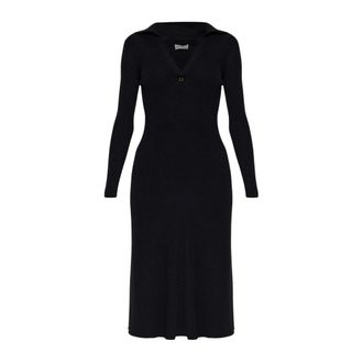 Moncler Robe mi-longue &agrave; manches longues - Femme - Robes - Noir - Taille: 40 FR