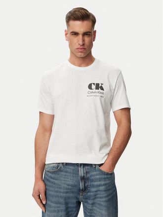Calvin Klein Jeans T-Shirt Resort Graphic LV04RG802G Wei&szlig; Regular Fit