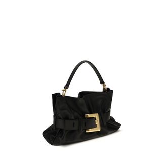 Balmain Womens Anthem Top Handle Bag Black Calf Leather Bos