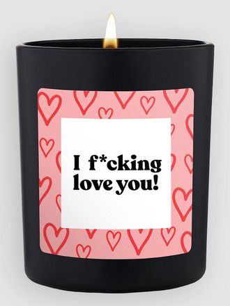 Candle Hand I F*Cking Love You Chatty Bougie &agrave; motifs