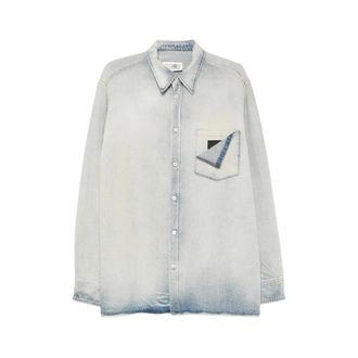 Maison Margiela Chemise en jean - Femme - Blouses et Chemises - Bleu - Taille: 44 FR