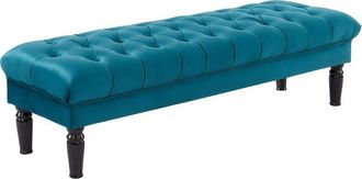 Vente-Unique Vente-unique - Banc rinaldo - Velours bleu canard