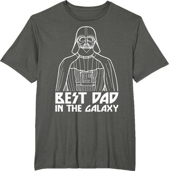 Star Wars Vatertag Bester Papa in der Galaxie Vader Umriss T-Shirt