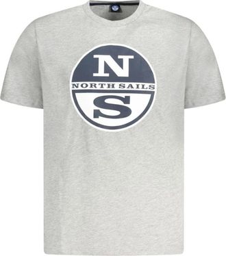 North Sails Graues Baumwoll Herren T-Shirt - - Tops - Herren - Grau - S