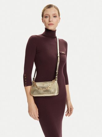 Pinko Handtasche PINKO Half Moon Baguette Mini AI 25-26 PLTT 105069 A2O9 Goldfarben