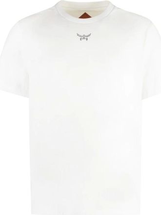 MCM Mcm, Homme, Tops, Blanc, Taille: S Logo Graphic T-Shirt