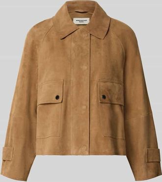 Max Mara Regular Fit Lederjacke aus echtem Ziegenleder Modell ABITO