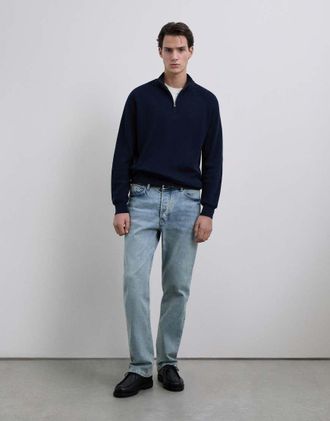 Scalpers Jas - Tricot-Pullover in Marineblau