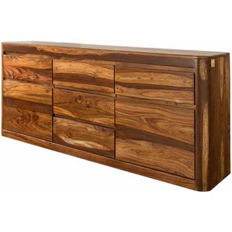 Massivmoebel24 Sideboard Sheesham 185x40x80 walnuss gewachst toronto 202