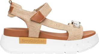 Nero Giardini Femme, Chaussures, Beige, Taille: 39 EU E617061D-420 Sandales Plates