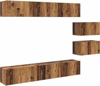 vidaXL Vidaxl - TV-Schrank-Set 8 pcs Altholz 60 x 30 x 30 cm Holzwerkstoff