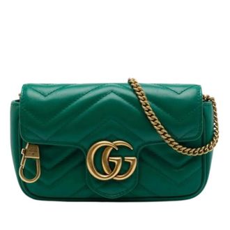Gucci Sac bandouli&egrave;re matelass&eacute; Pre-owned - Femme - Pre-owned - Vert - Taille: ONE Size