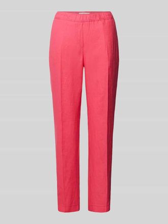 Brax Hose aus Leinen in verk&uuml;rzter Passform mit elastischem Bund