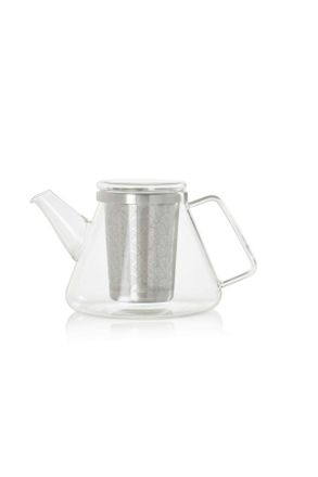 Adhoc Teekanne Fusion, Transparent, Edelstahl, Glas, Metall, 1 L, 12.5 cm, Filtereinsatz, Kaffee & Tee, Kannen, Teekannen