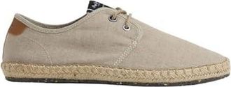Pepe Jeans London Chaussures Tourist Classic Linen Blucher pour Homme, Beige écru Blanc, 6 UK