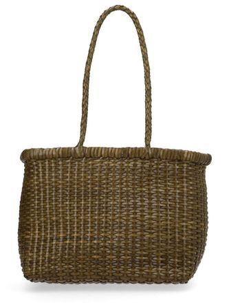 Dragon Diffusion Womens Shoulder Bag B Weave Green Leather