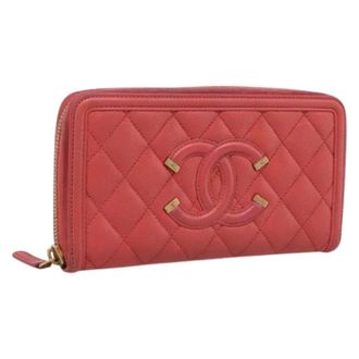 Chanel Portefeuille Long Pre-owned - Femme - Pre-owned - Rouge - Taille: ONE Size