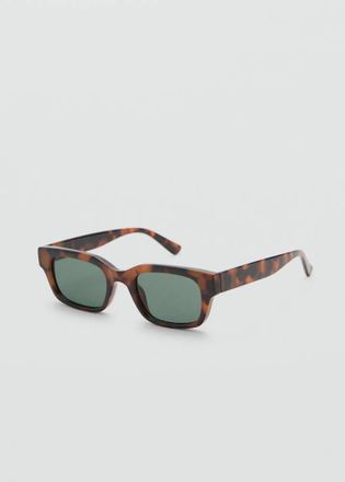 Mango Lunettes de soleil rectangulaires chocolat - Femme - Taille unique - MANGO