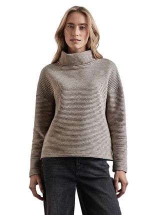 Street One Damen A322499 Ottoman Shirt, Breezy Beige Mel., 38 EU