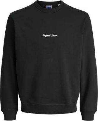 Jack & Jones Jornorrebro EMB Sweat Crew Noos, Noir, XL Homme